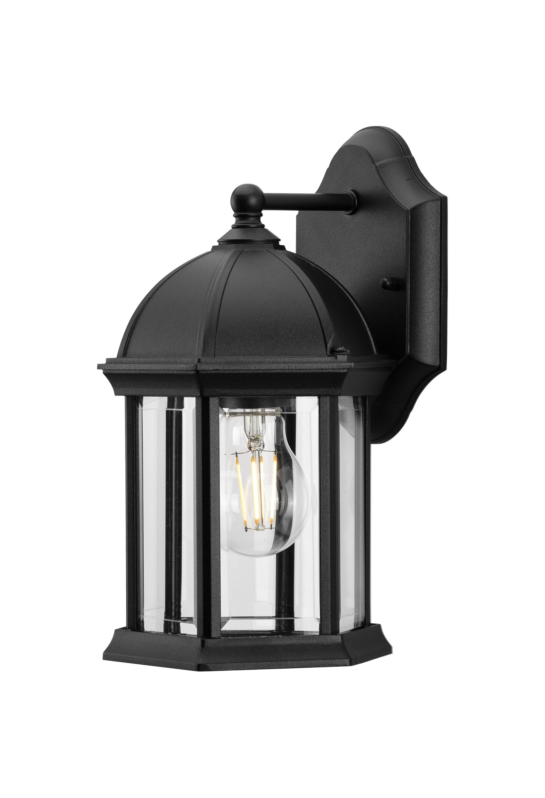 Luxury Tudor Wall Sconce, Midnight Black - Traditional - Outdoor Wall ...