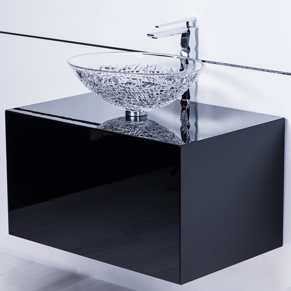 Dora Lacquered Vanity, Black, 30" - Modern - Bathroom Vanities And Sink ...