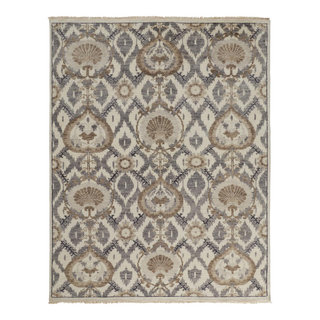 Feizy 6712FGRY Beall Hand Knotted Beige / Gray Area Rugs, 11'-6" x 15 ...