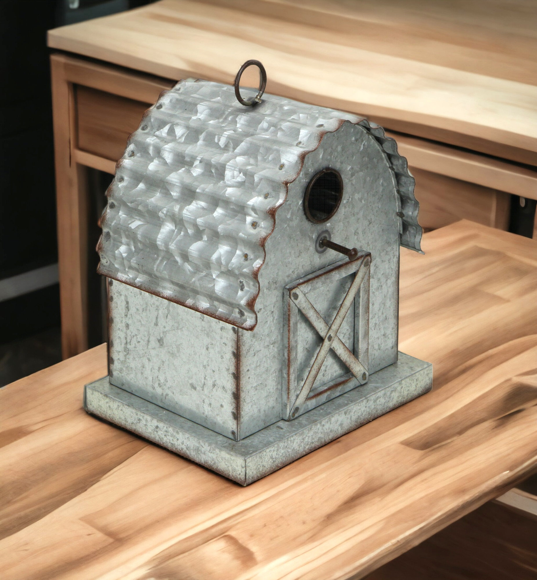 Metal Hanging Birdhouse Decor - Farmhouse - Birdhouses - by Cheungs | Houzz