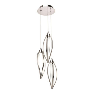 Elan Lighting 3 Light 28 3/4 LED Pendant Cluster in Chrome Finish ...