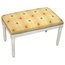 Yellow Butterfly Upholstered Wooden Bench, Antique White Wash ...