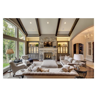 Wayzata Dream Home Great Room Transitional Living Room