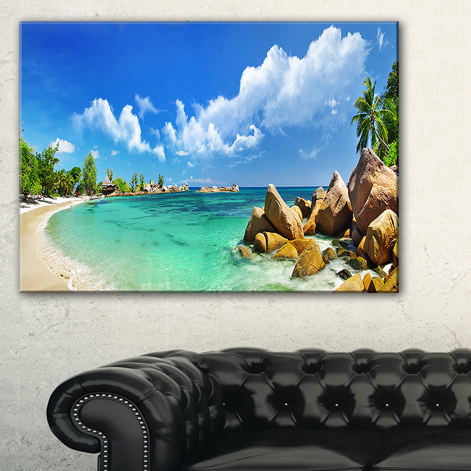 "Seychelles Islands Panorama" Landscape Photo Canvas Print, 40"x20 ...