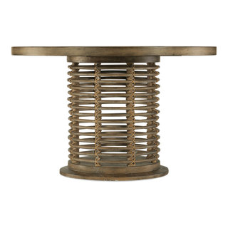 Sundance 48" Rattan Round Dining Table - Beach Style - Dining Tables ...