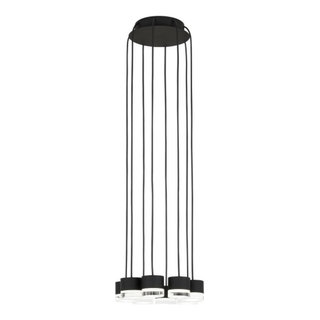 Gable Ceiling Chandelier, 8-Light, LED, Nightshade Black, 10.4"W ...