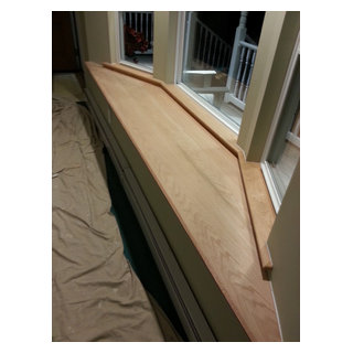 Manorville Oak Bench Seat and Window Sills - Traditional - New York ...