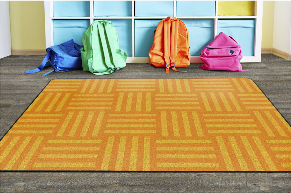 Flagship Carpets FE386-32A 6'x8'4" Hashtag Tone On Tone Orange, Seats ...