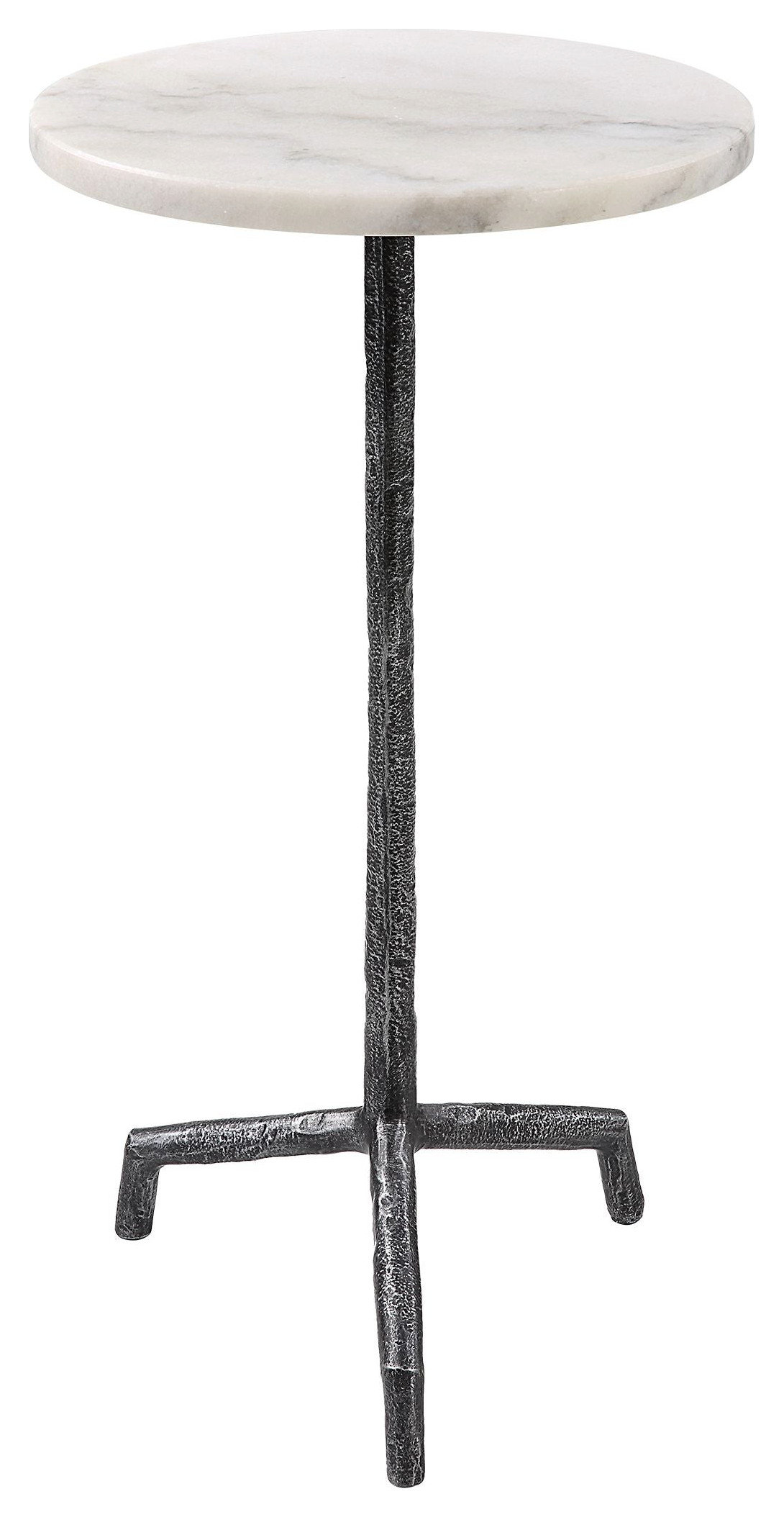 Uttermost Puritan White Marble Drink Table - Industrial - Side Tables And End Tables - by Hudson ...