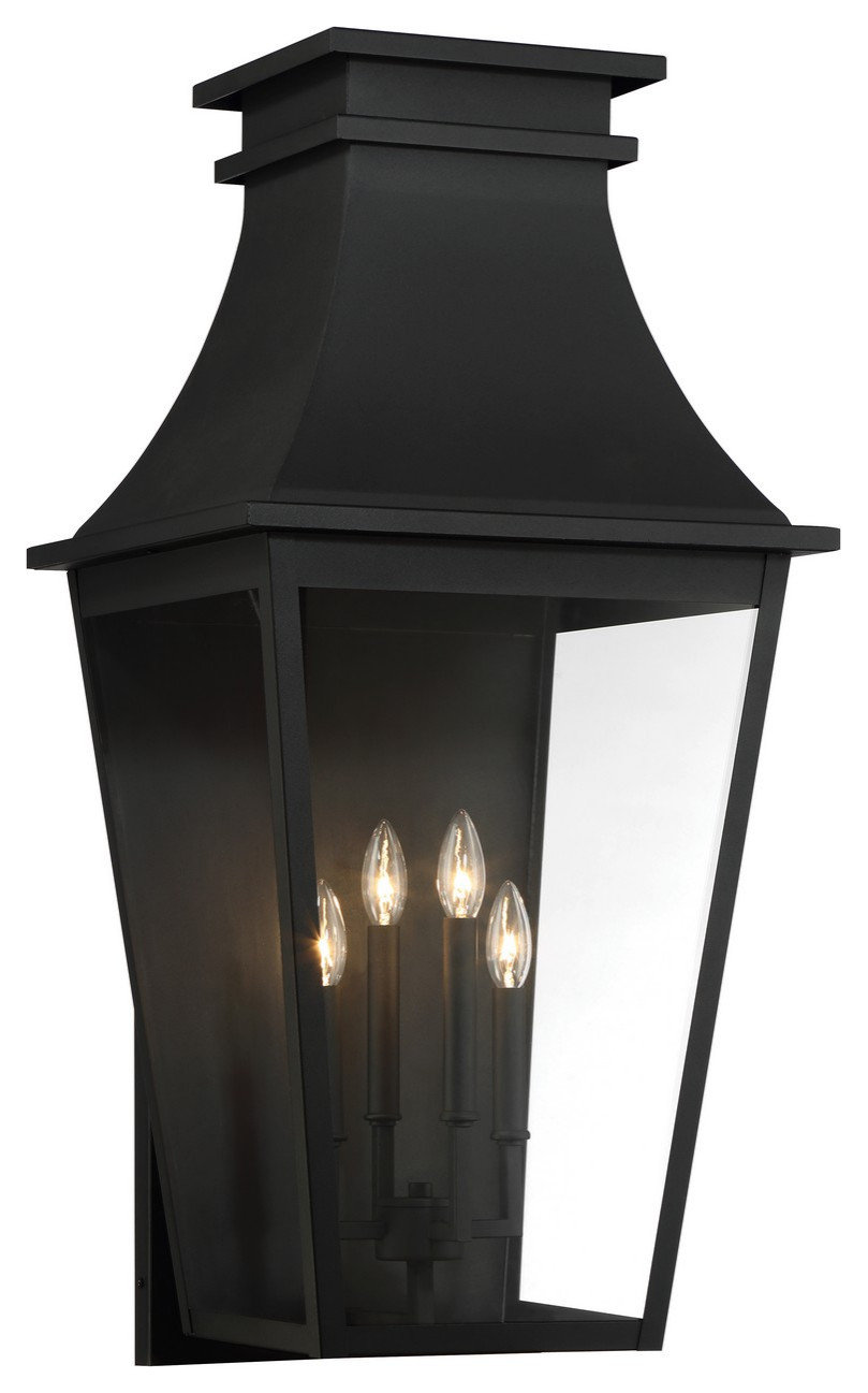 Gloucester Four Light Wall Mount, Coal - Transitional - Outdoor Wall ...