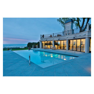 Wilmette, IL Rectilinear Swimming Pool with Separate Hot Tub ...