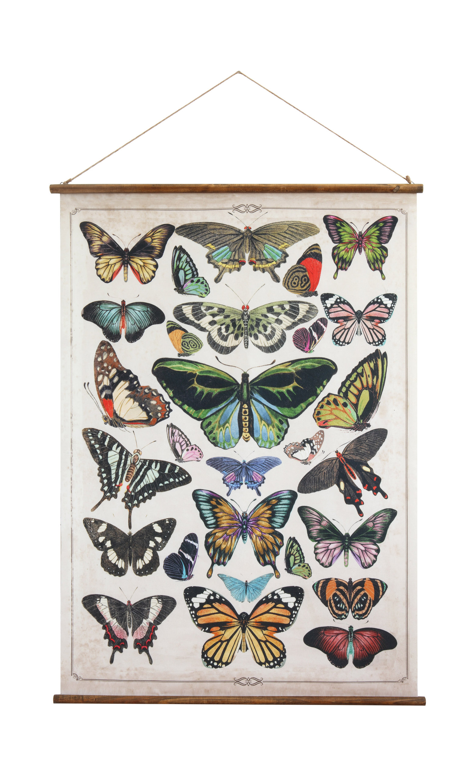 Butterflies Burlap and Wood Scroll Wall Décor - Farmhouse - Wall ...