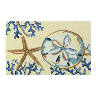 LaPlaya Sand Dollar Homefires Accent Rug with Starfish Beach Themed Rug ...