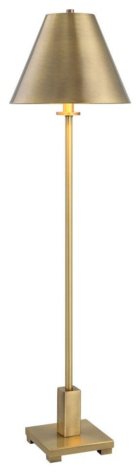 1 Light Buffet Lamp-36.5 Inches Tall and 10 Inches Wide-Brushed Brass ...