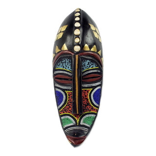 Victorious One African Beaded Wood Mask - Tropical - Wall Accents - by ...