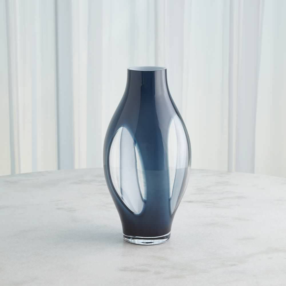 Fly Through Medium Night Blue Vase - Contemporary - Vases - by Lighting ...