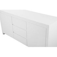 Pangea Home Bowa Modern High Gloss Lacquer Wood Buffet in White ...
