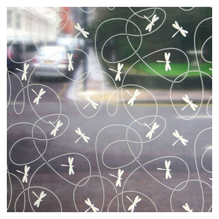 Dragonflies Sheer Window Film, 36"x48" - Contemporary - Window Film ...