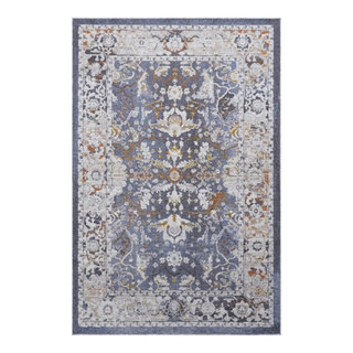 Bunyan Collection Traditional Vintage Blue Area Rug (5'3'' x 7'6 ...