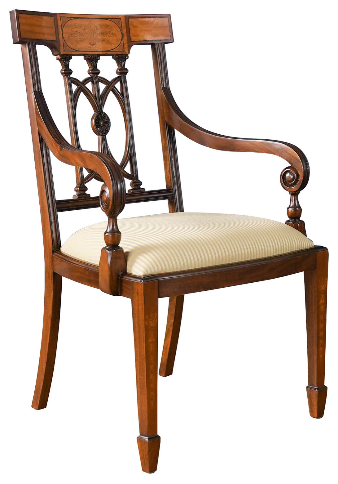 Inlaid Hepplewhite Arm Chair - Victorian - Dining Chairs - by Niagara ...