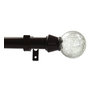 1" Diameter Crackle Glass Single Drapery Curtain Rod - Industrial ...