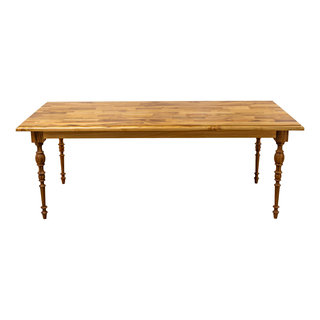 Nana Teak Farmhouse Dining Table, 84x40 - Traditional - Dining Tables ...