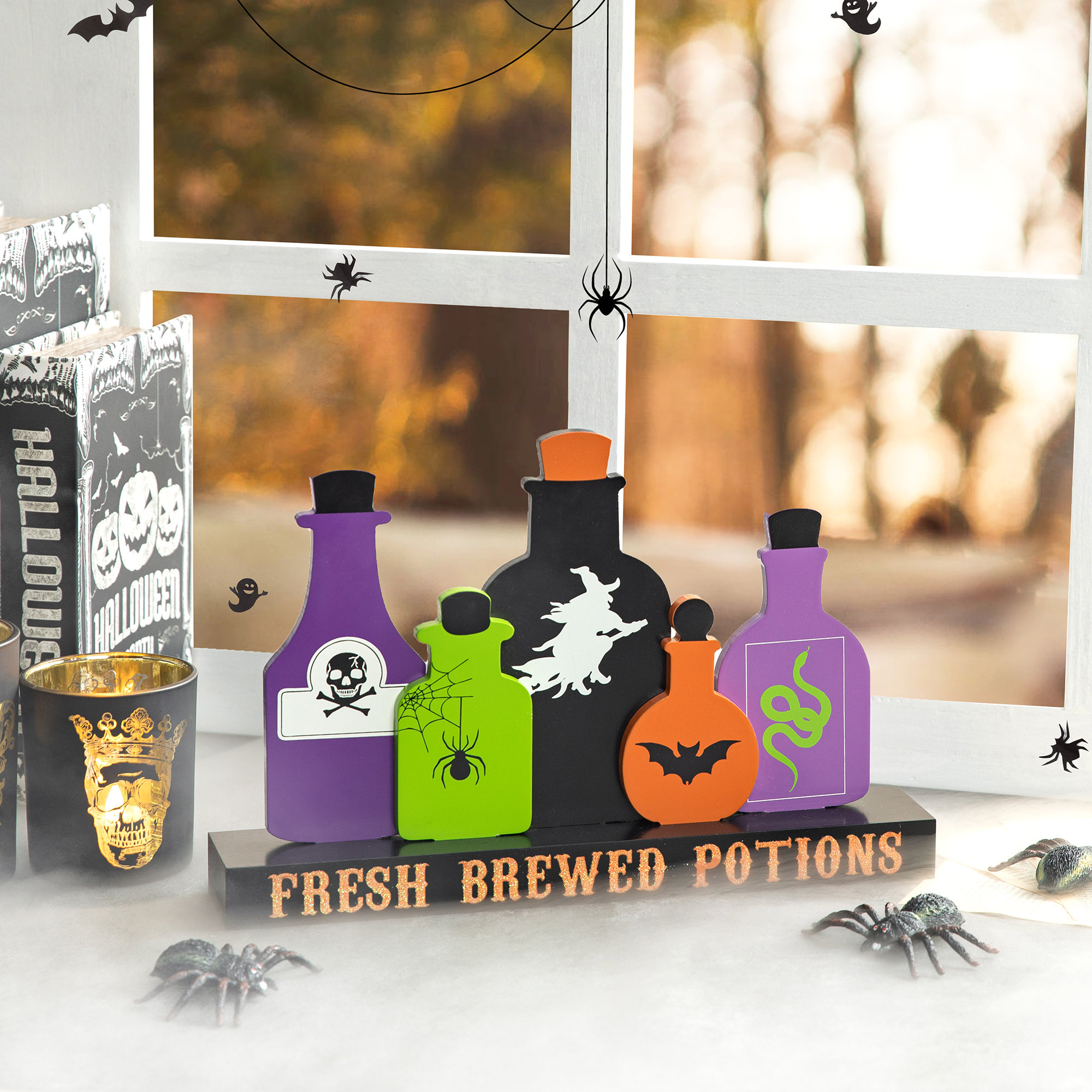 14"L Halloween Poison Bottles Table decor - Traditional - Holiday ...