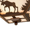 Yellowstone 14-in Moose Flush Mount Ceiling Light Burnished Bronze ...