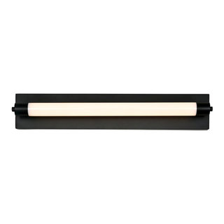 Integrated LED ADA Compliant Bathroom Wall Lighting Fixture in Black ...