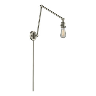 Bare Bulb Swing Arm With Switch - Traditional - Swing Arm Wall Lamps ...