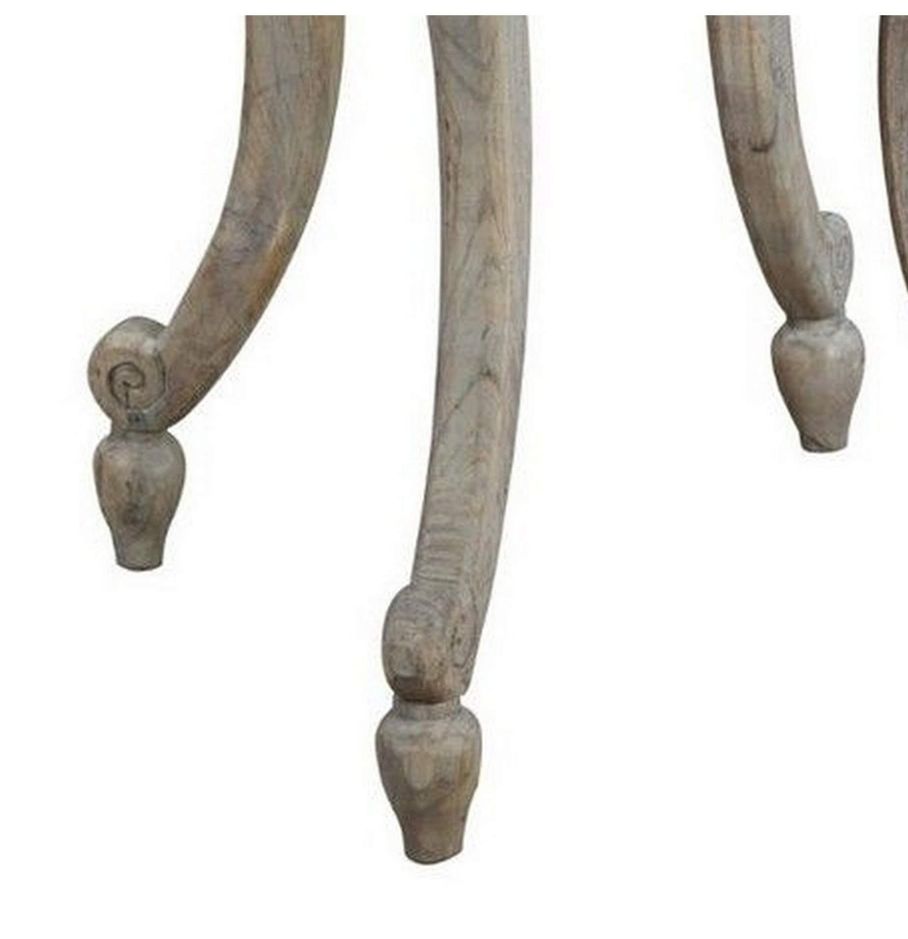 Benzara BM239677 Wooden Side Table With Scrolled Legs & Turnip feet ...