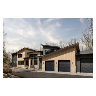 Modern Transitional Custom Home in Ann Arbor - Transitional - Exterior ...