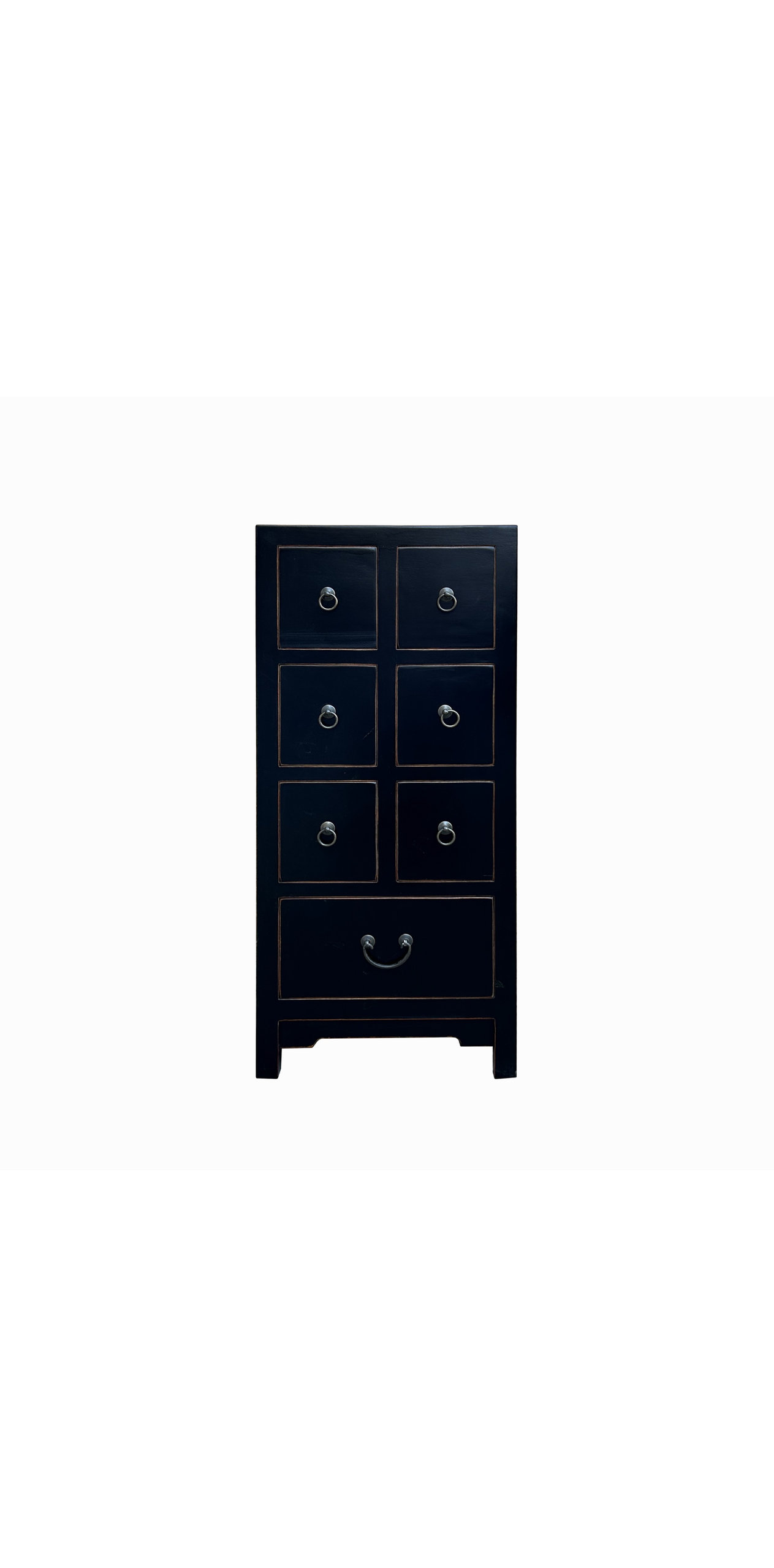 Oriental Black 7 Drawers Slim Narrow Chest Cabinet Stand Hcs7704 ...