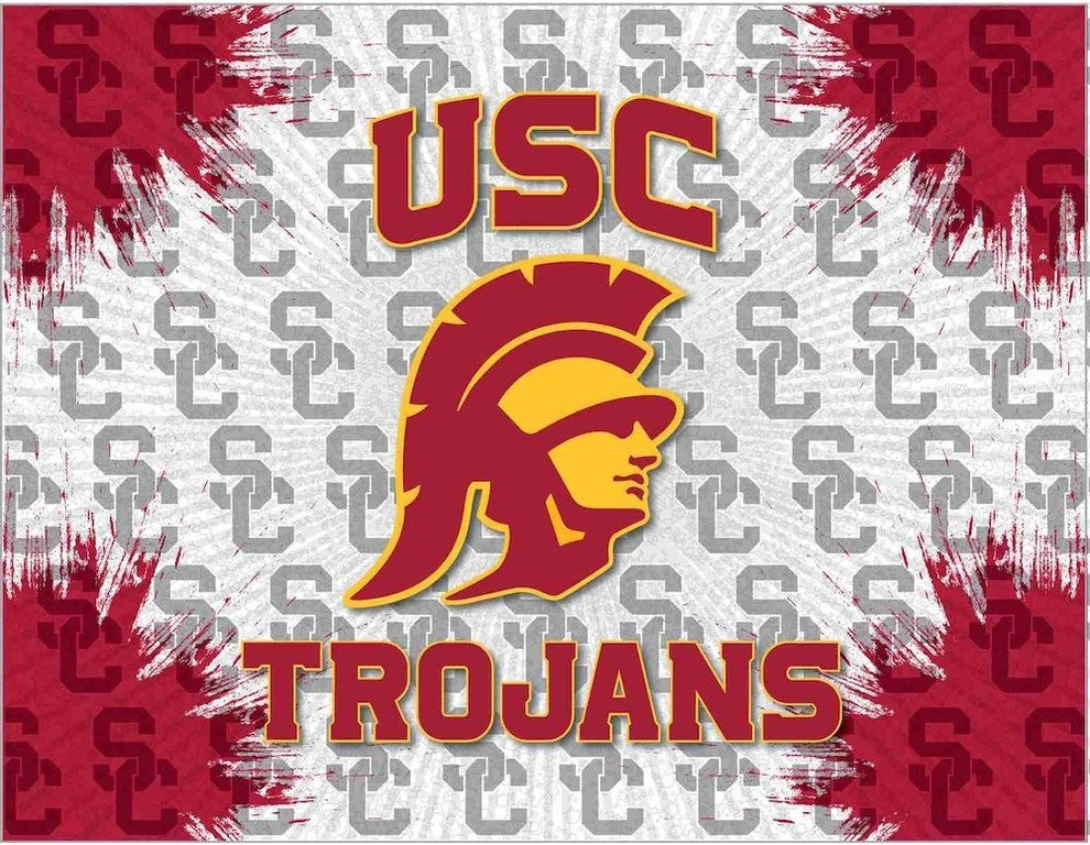 USC Trojans Logo Canvas, 32"x24" - Contemporary - Prints And Posters ...