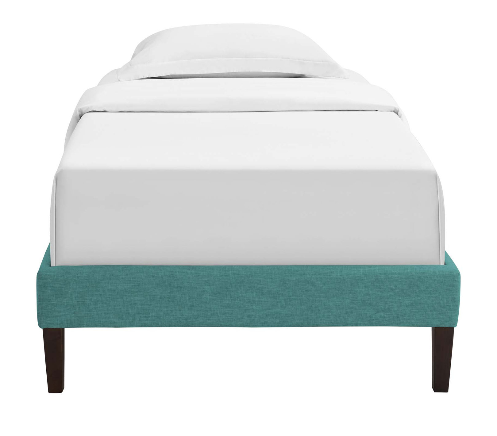 Modern Contemporary Urban Living Design Platform Bed Frame, Fabric ...