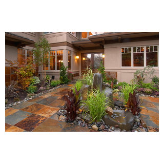 Transitional Entry & Water Feature - Rustic - Landscape - Seattle - by ...