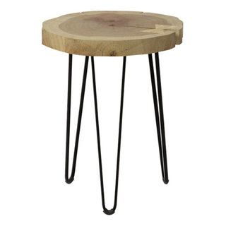 Natura End Table, Acacia Natural - Modern - Side Tables And End Tables ...