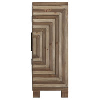 Bowery Hill Modern Geometric Accent Console Table in Natural ...