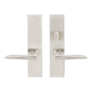 Ecco Lever, Tubular Passage, Privacy Bolt, Left Hand, Satin Stainless ...