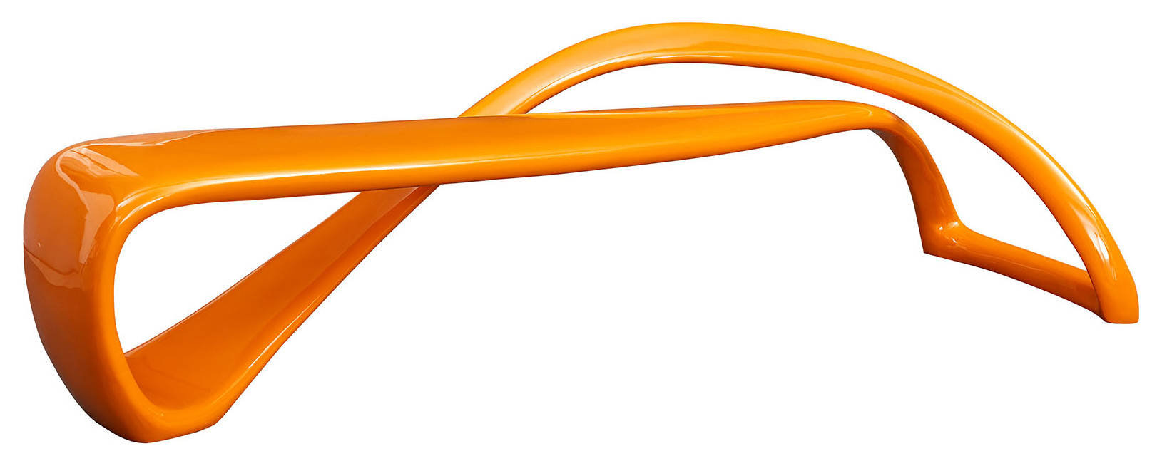 Modern Orange Mobius Bench, 75"Lx28.5"Wx19"H - Contemporary - Accent ...