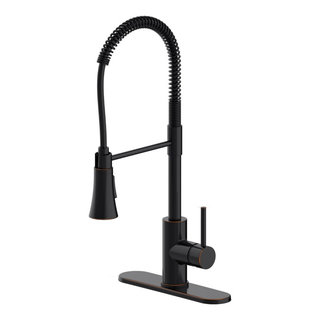 Oil Rubbed Bronze Chef Faucet with Pull-Down Handle and 360-Degree ...