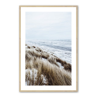 Wind Swept Shoreline Framed Print, 12" x 16" - Beach Style - Prints And ...