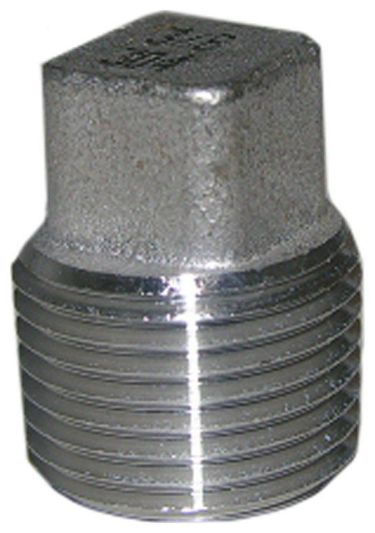 Lasco 32-2985 Type 304 Stainless-Steel Square Head Pipe Plug, 3/8" MPT ...