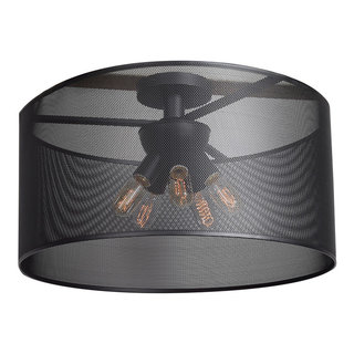 Epic Round LED Semi-Flush Ceiling Light, 24" - Industrial - Flush-mount ...