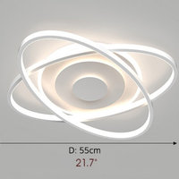 Round LED Ceiling Light For Living Room, Dining Room, Study, L21.7xw21 ...