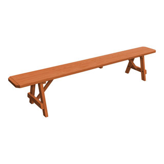 Cedar Traditional Bench, 8 Foot - Transitional - Outdoor Benches - by ...