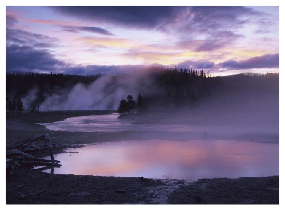 "Steaming hot springs, Midway Geyser Basin, Yellowstone NP" Paper Art ...