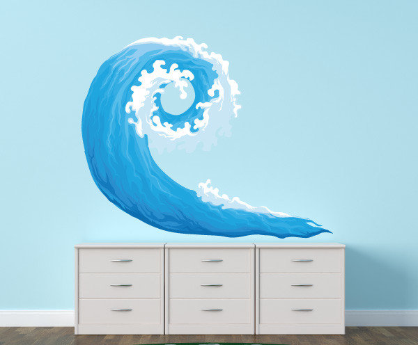 Waves Vinyl Wall Decal WavesUScolor003, 8 in. - Contemporary - Wall ...