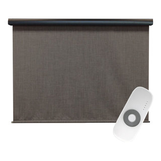 Supreme Rechargeable Motor Outdoor Sun Shade With Protective Valance ...