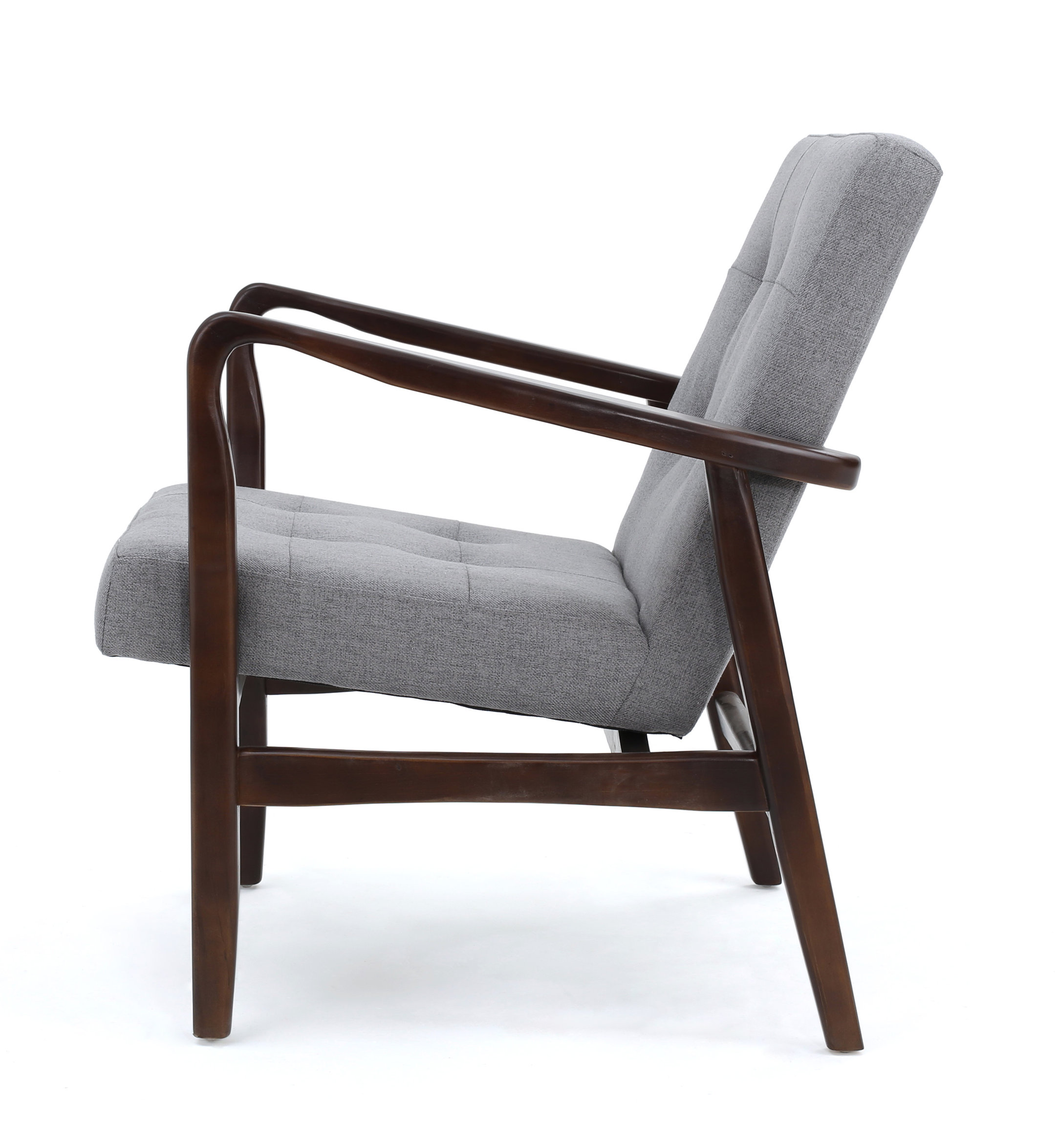 GDF Studio Gunther French-Style Fabric Club Chair - Midcentury ...